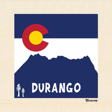 DURANGO ~ CO FLAG LOGO ~ LA PLATAS ~ 6x6 – BRIAN BANASH